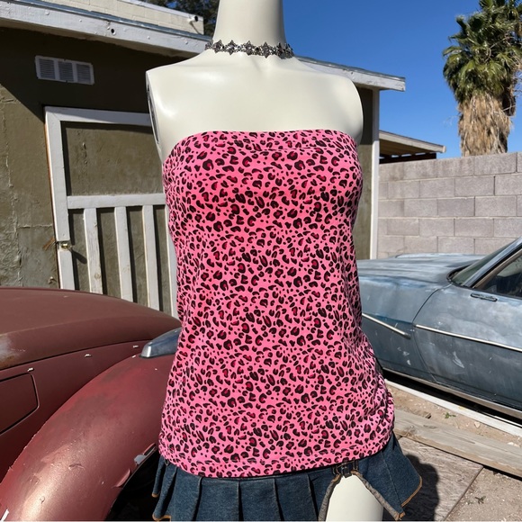 Tops | Leopard Print Tube Top | Poshmark